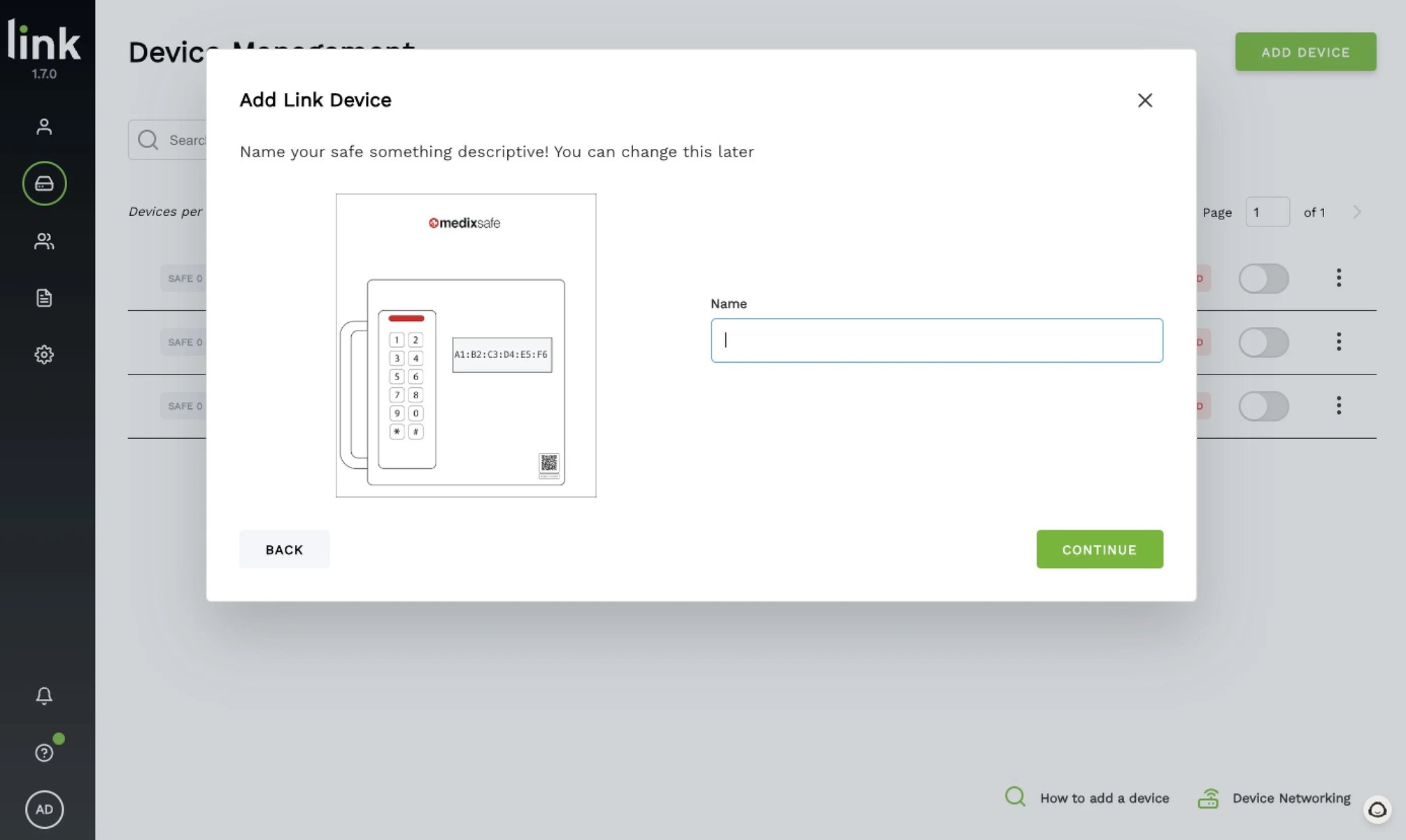 Add Safe to Link Account